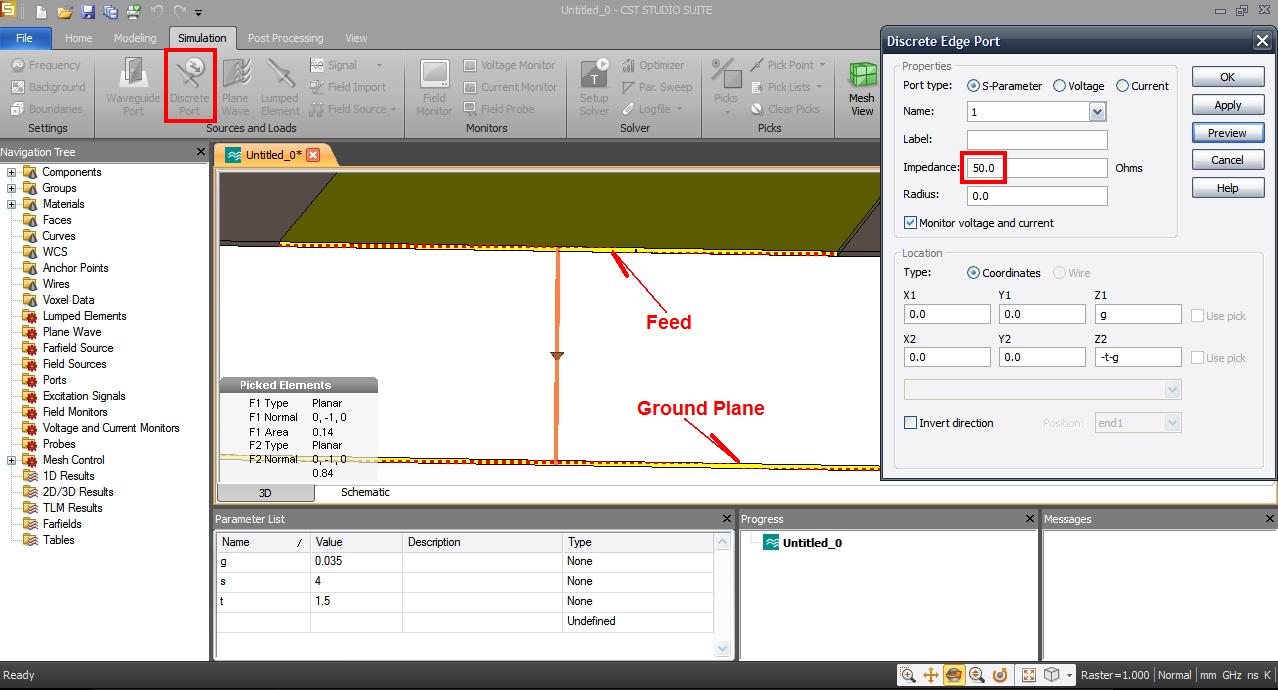 Assigning port in CST - 微波EDA网