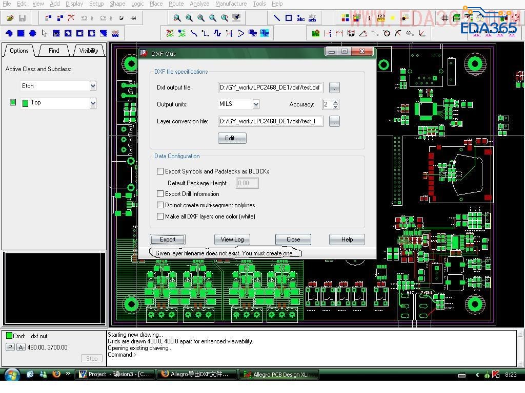 allegro 导出 DXF 出现问题，导不出来！请教各位大神！ - 微波EDA网