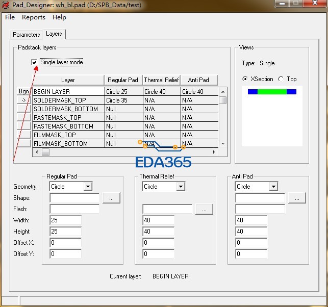 pad designer 中打开一个设置好的焊盘怎么会出现一下情况呢？ - 微波EDA网
