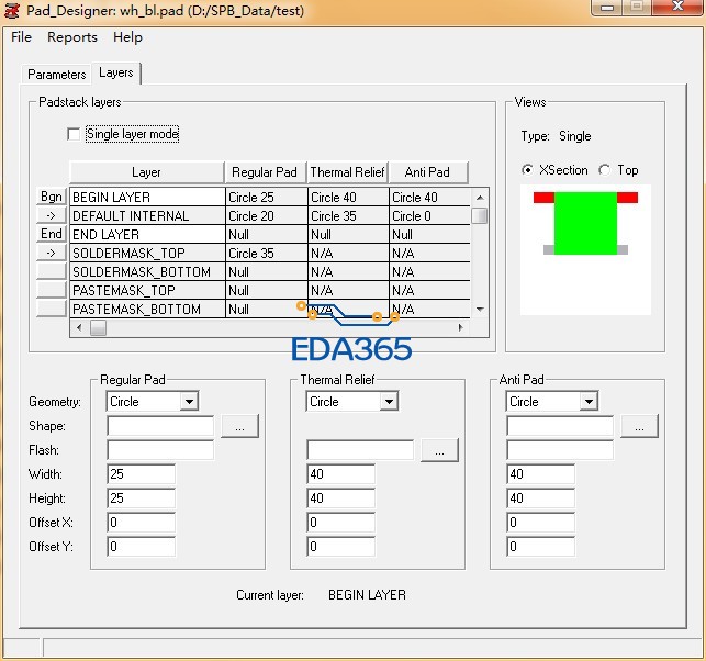 pad designer 中打开一个设置好的焊盘怎么会出现一下情况呢？ - 微波EDA网