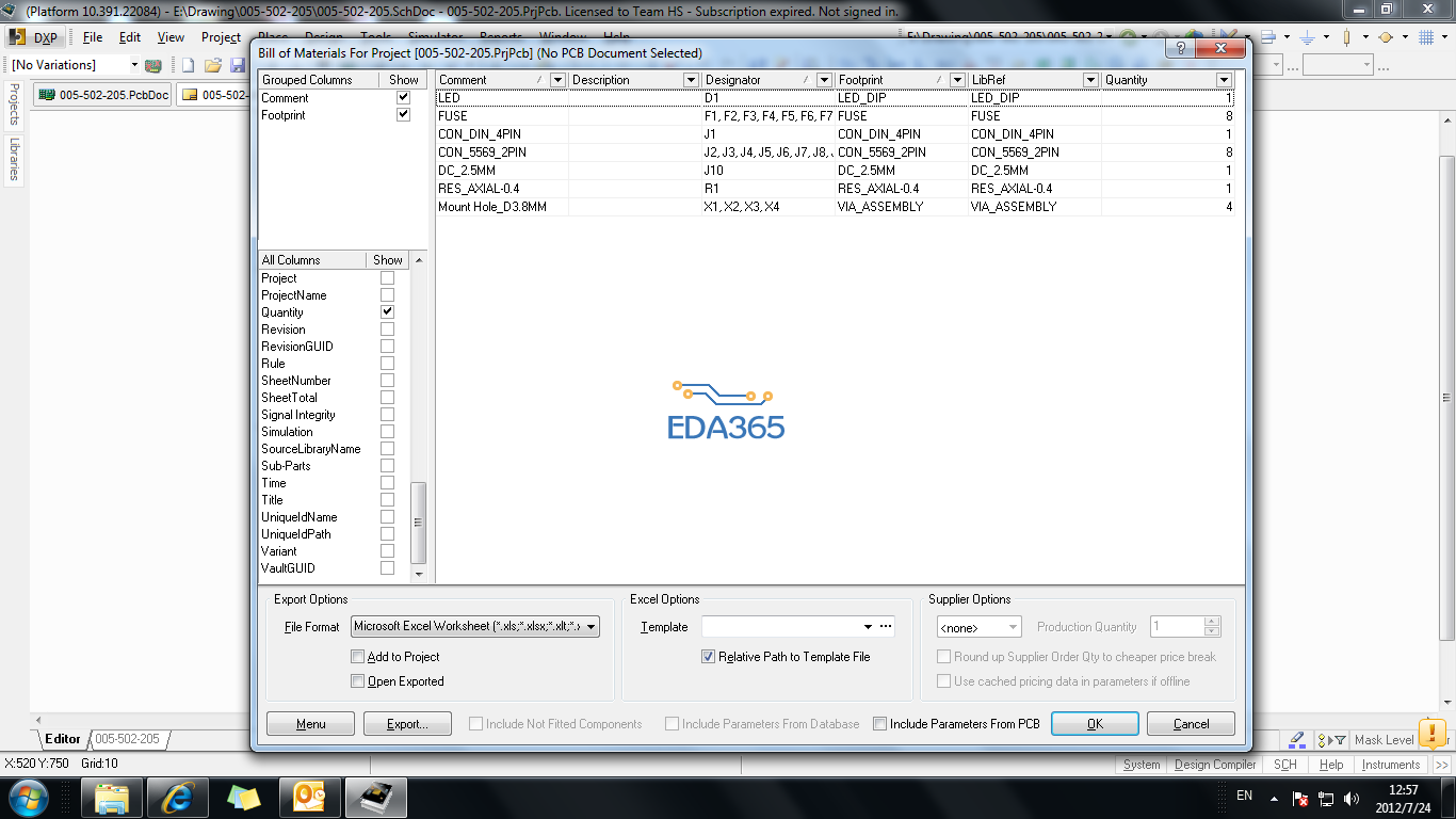 AD10 原理图导出bom时没有Value选项 - 微波EDA网