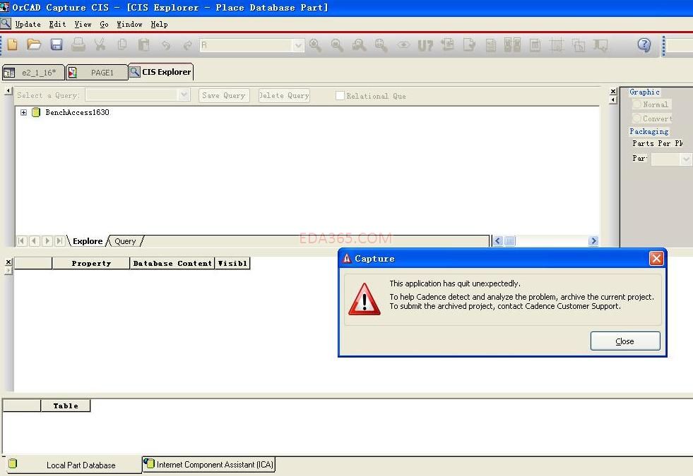 请教了 OrCAD Capture 16.3 CIS 蹦出异常 - 微波EDA网