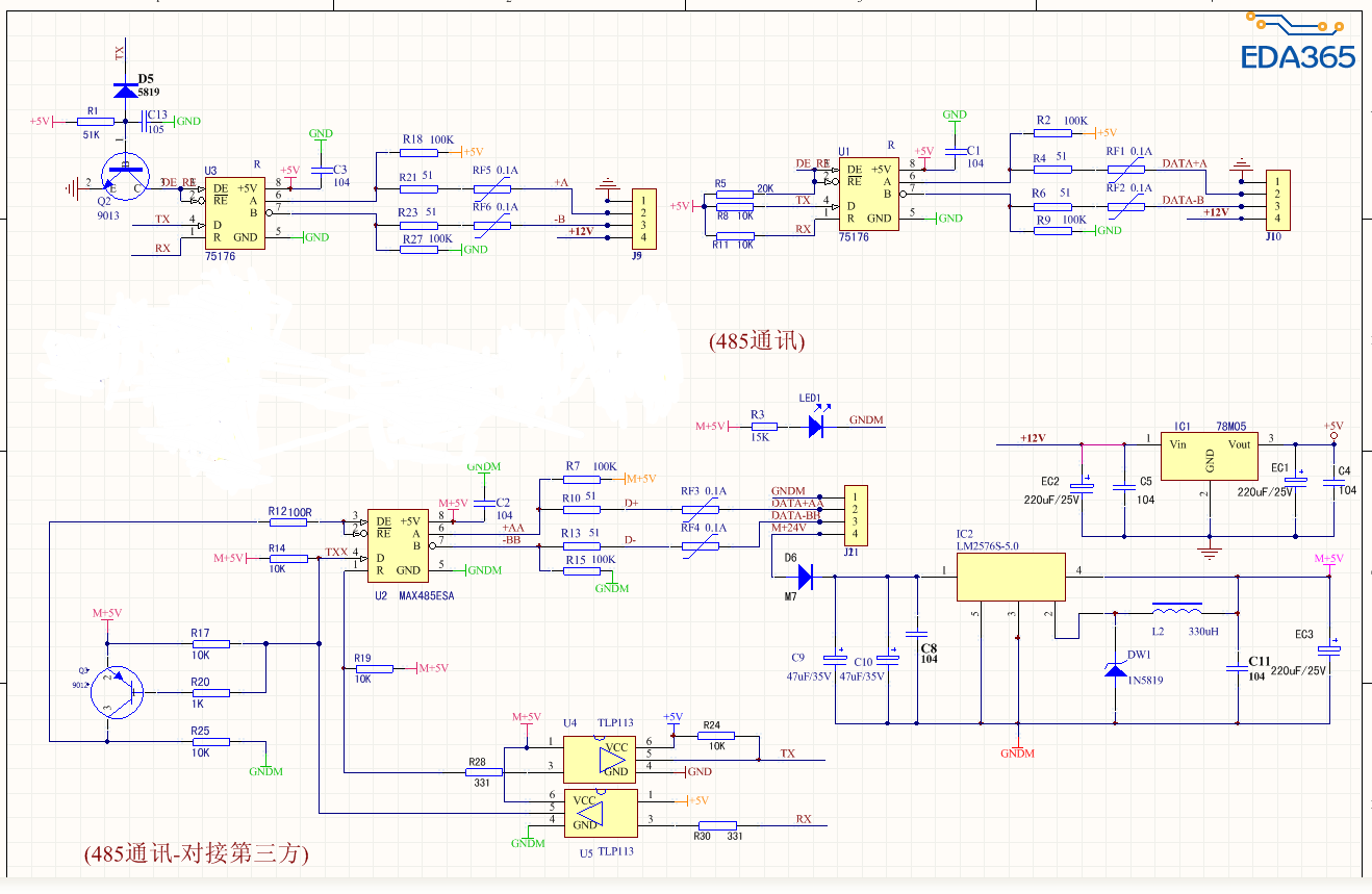 关于SP3485远距离通信不正常问题 - 微波EDA网