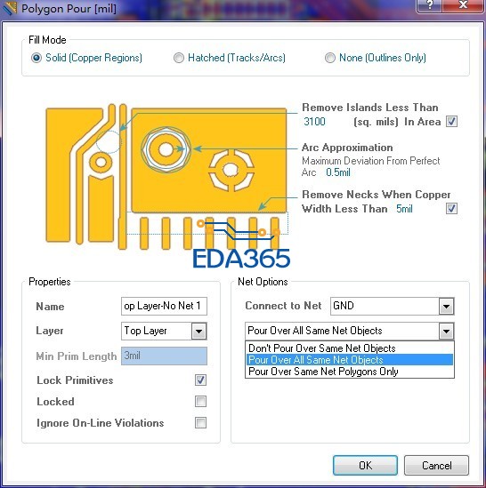 AD09 铺铜避让同网络走线 - 微波EDA网