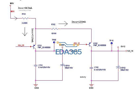 这个电路中的3.3V和1.2V的如果得到的？ - 微波EDA网