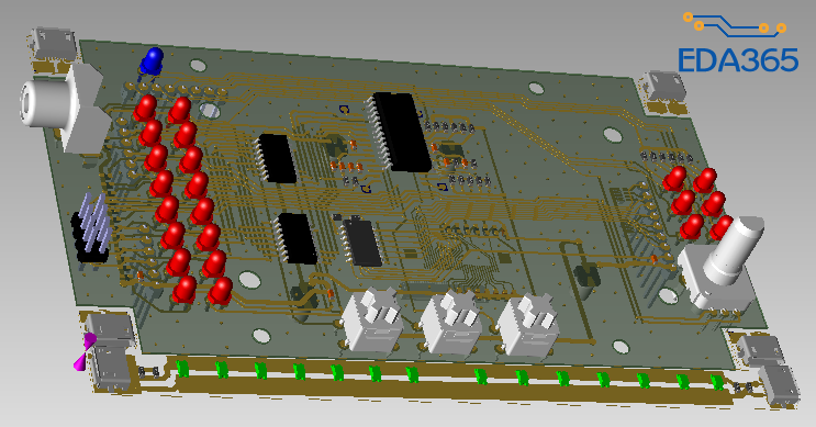 PADS V1.2 3D图效果 - 微波EDA网