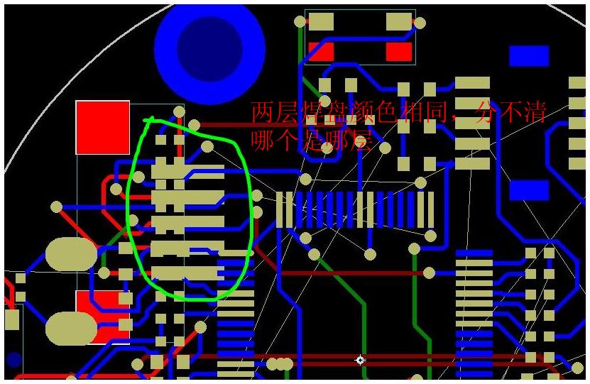 用PADS导入PROTEL的文件后，顶面还是底面已连接的焊盘都变成同一种颜色，应该如何设置 - 微波EDA网