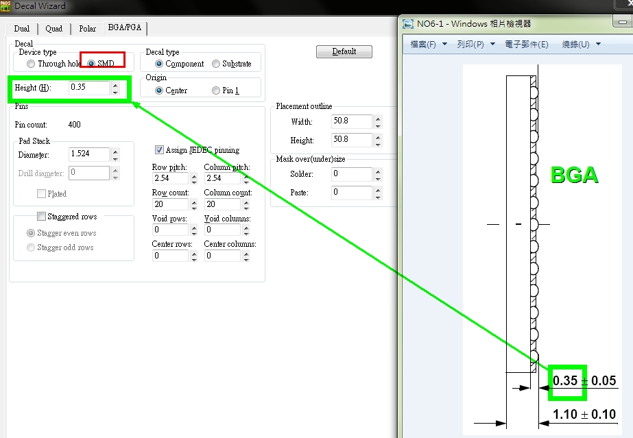 请问：BGA元件的封包如何建？ - 微波EDA网
