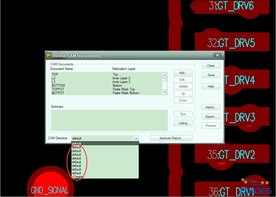 PADS输出CAM时，default缺省文件夹过多 - 微波EDA网