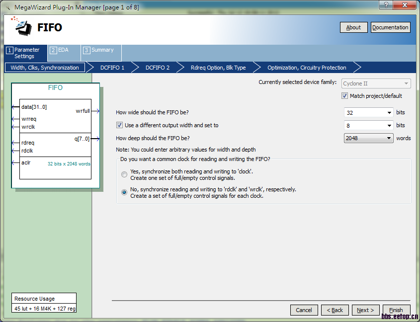 关于Cyclone II EP2C5 的 FIFO 问题 - 微波EDA网