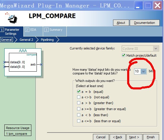 Quartus II中的LPM_compare功能块 - 微波EDA网