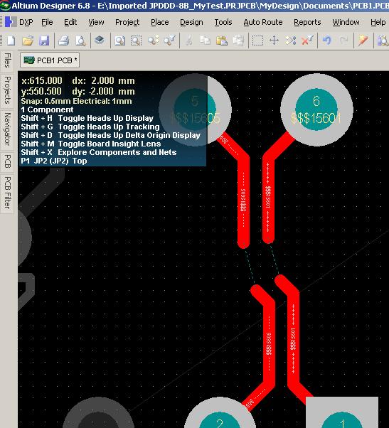AD6。8中，差分走线对接不上 - 微波EDA网