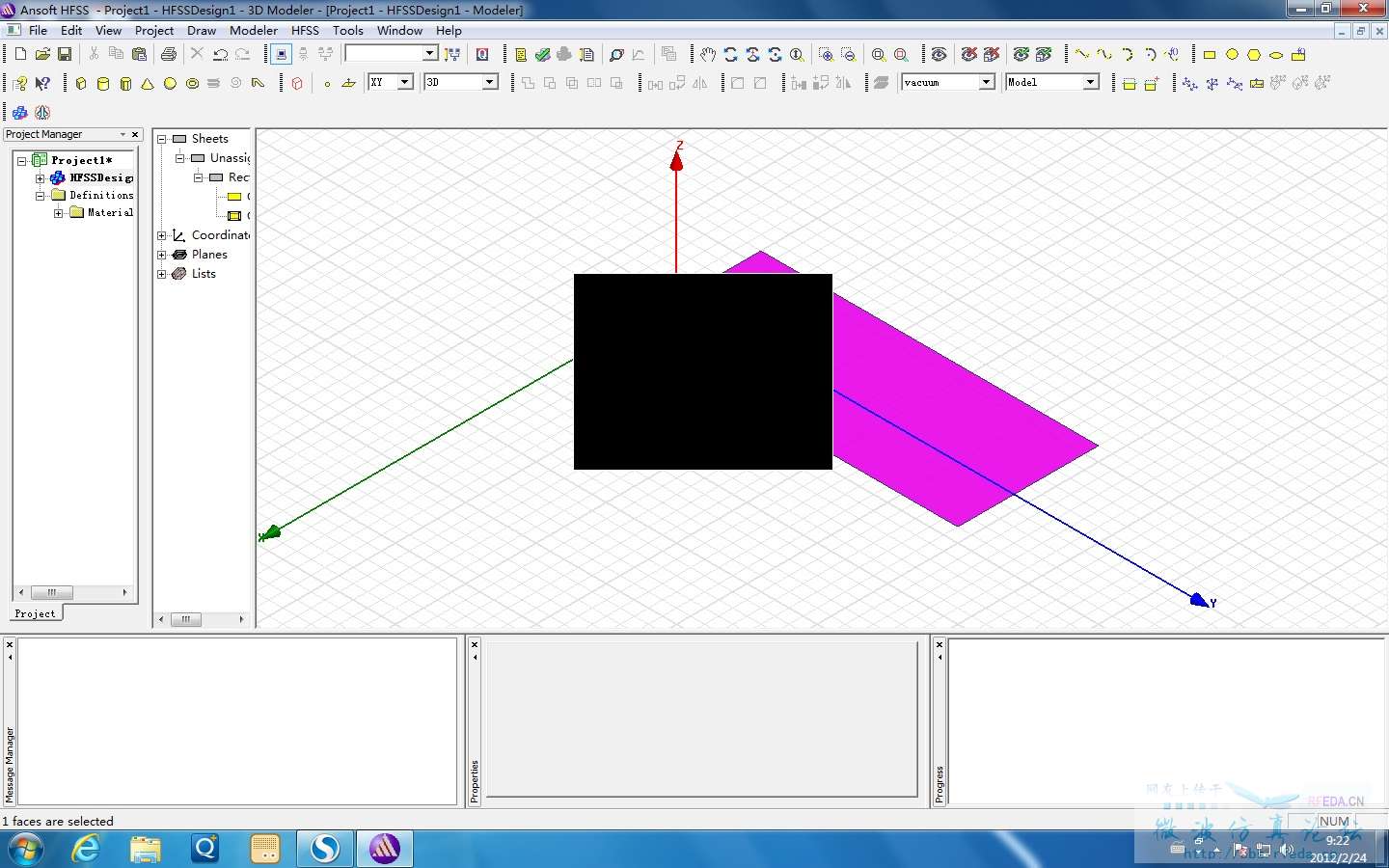 求助：在HFSS13建模窗口框选模型，方框成灰色或者黑色？ - 微波EDA网